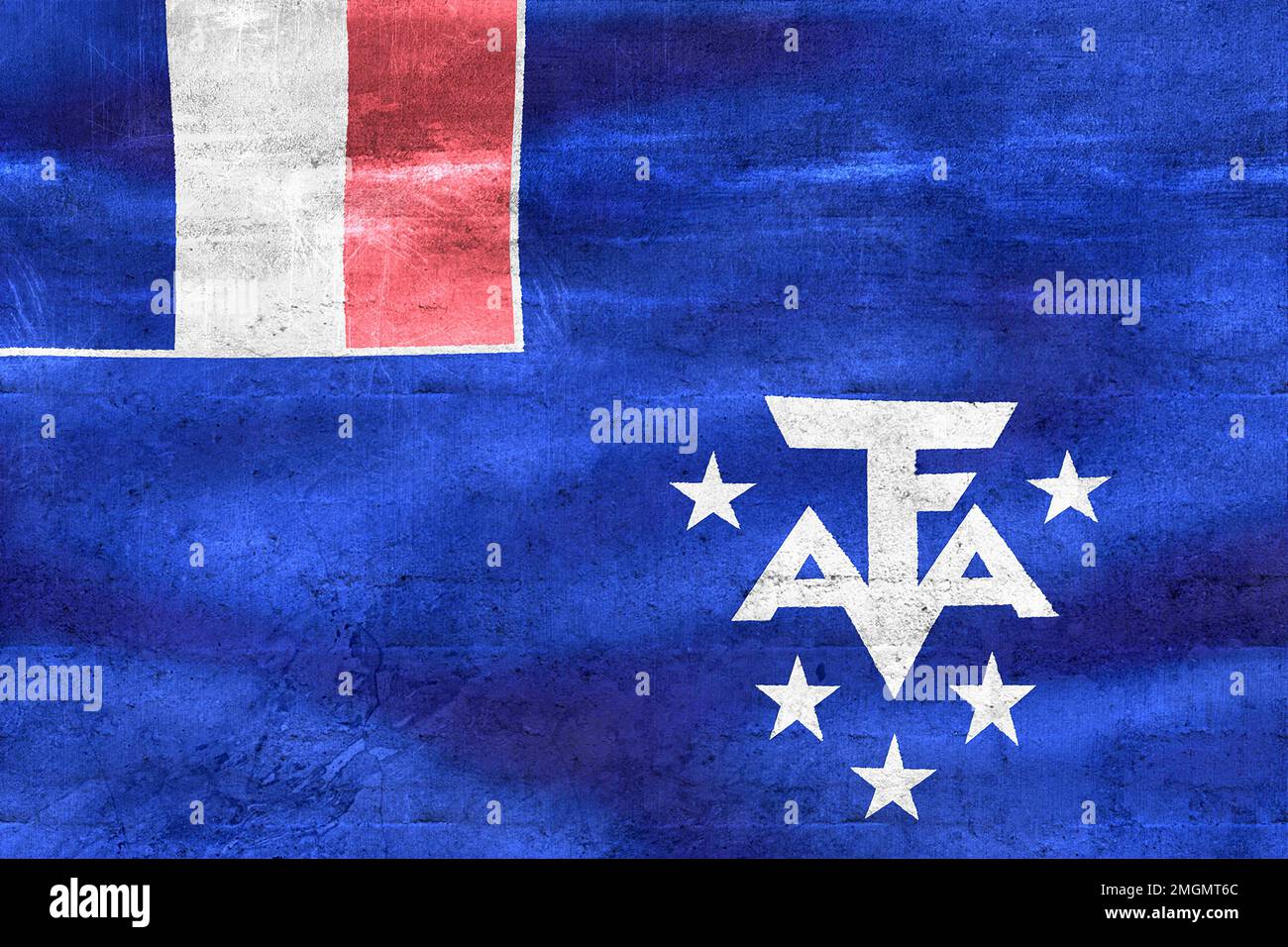 3D-Illustration of a French Southern Territories flag - realistic ...