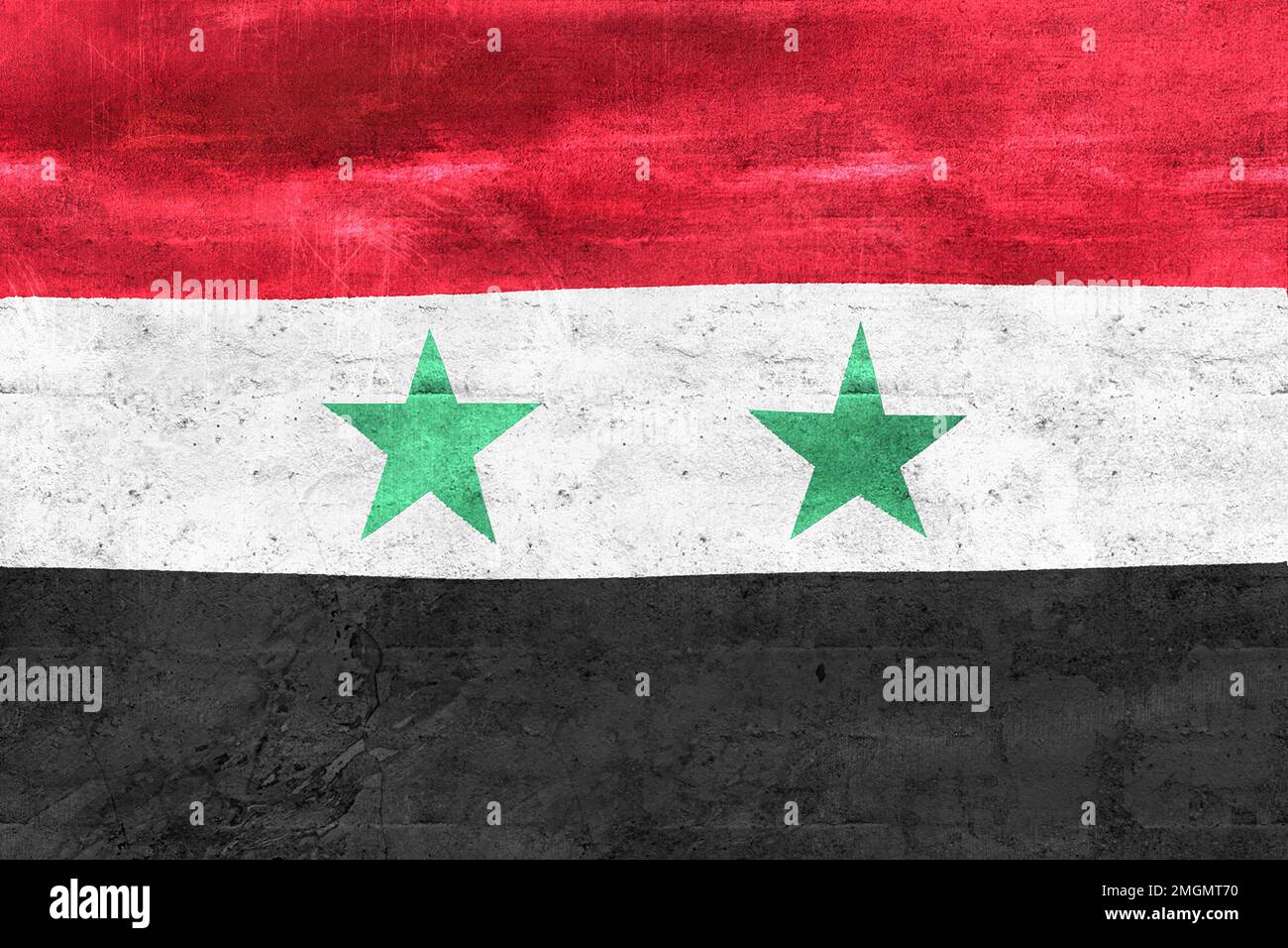 3D-Illustration of a Syria flag - realistic waving fabric flag Stock ...