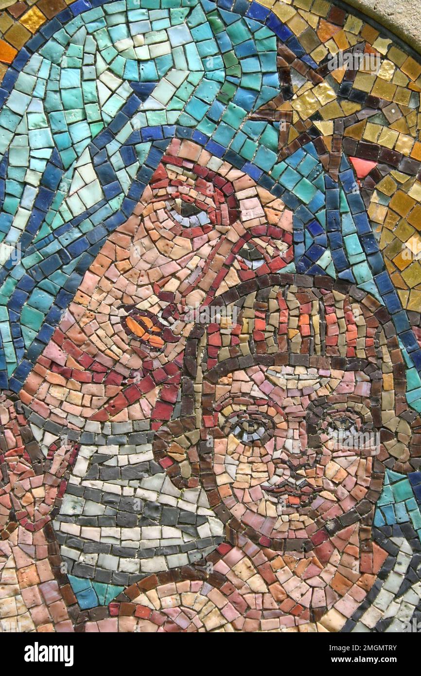 Religious mosaic in old church Stock Photo - Alamy