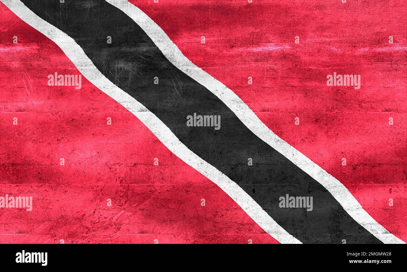 3D-Illustration of a Trinidad and Tobago flag - realistic waving fabric flag Stock Photo - Alamy