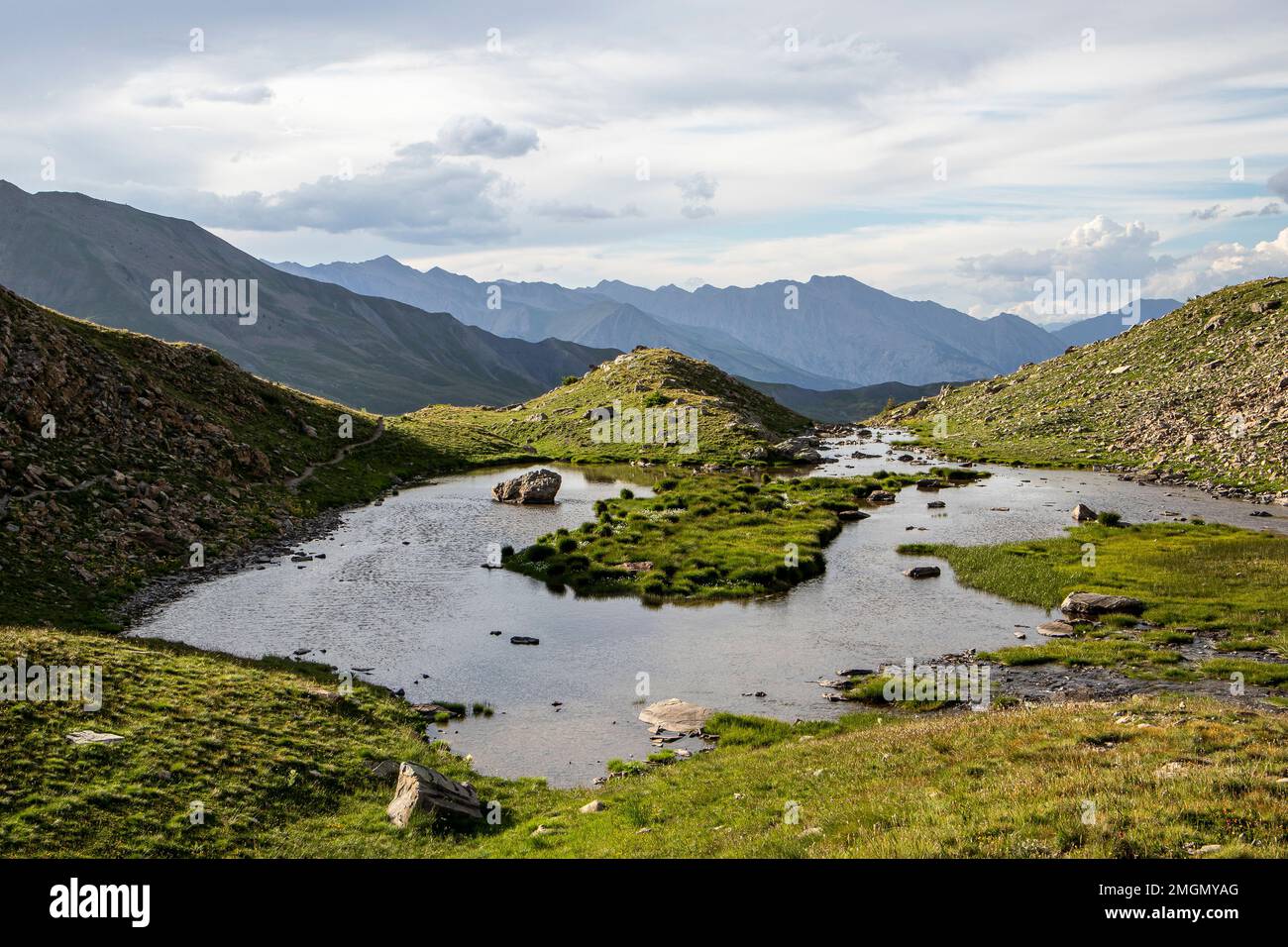 Lake of Terres Pleines, Jausiers, Ubaye Valley, Alpes de Haute Provence ...