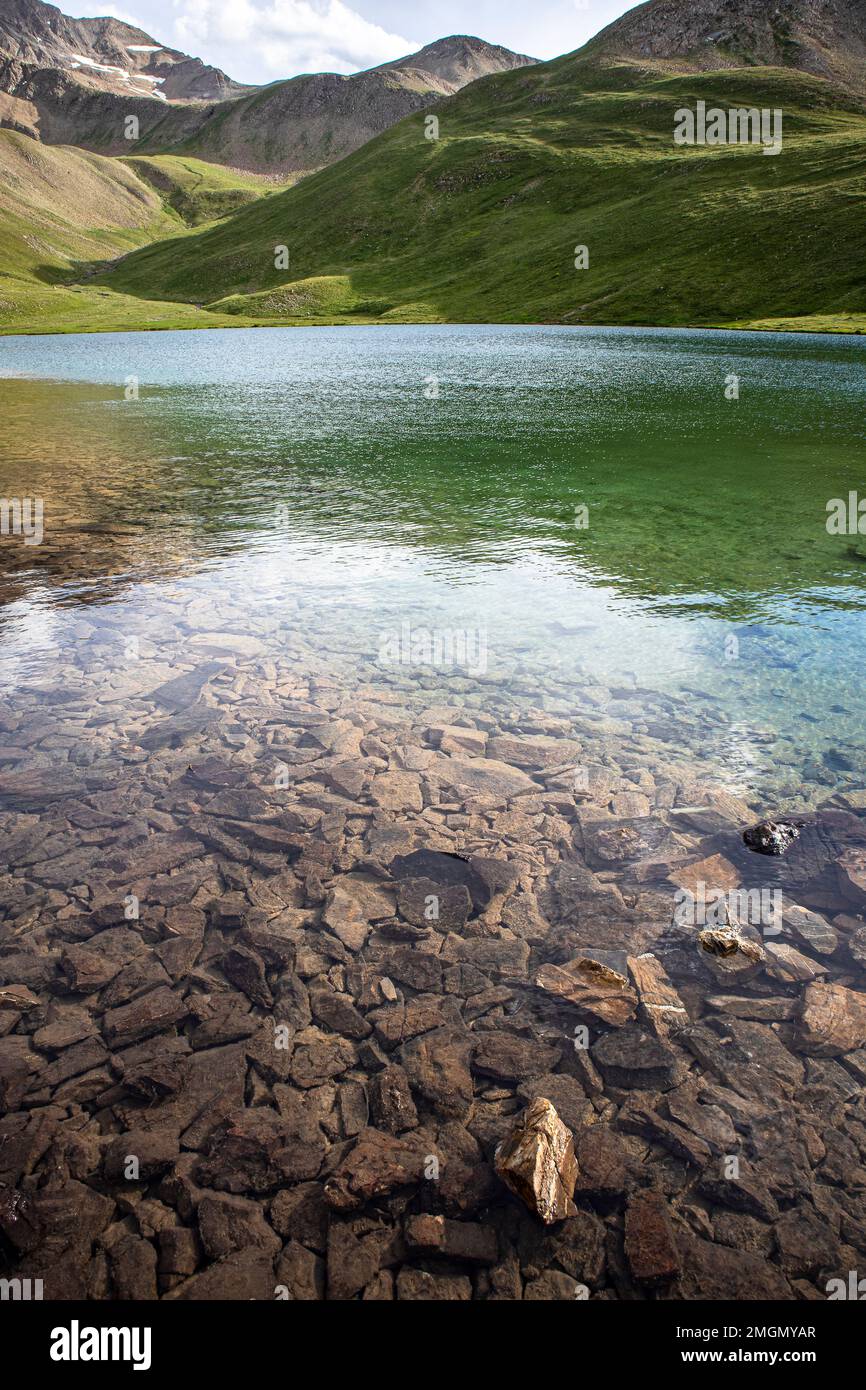 Lake of Terres Pleines, Jausiers, Ubaye Valley, Alpes de Haute Provence ...