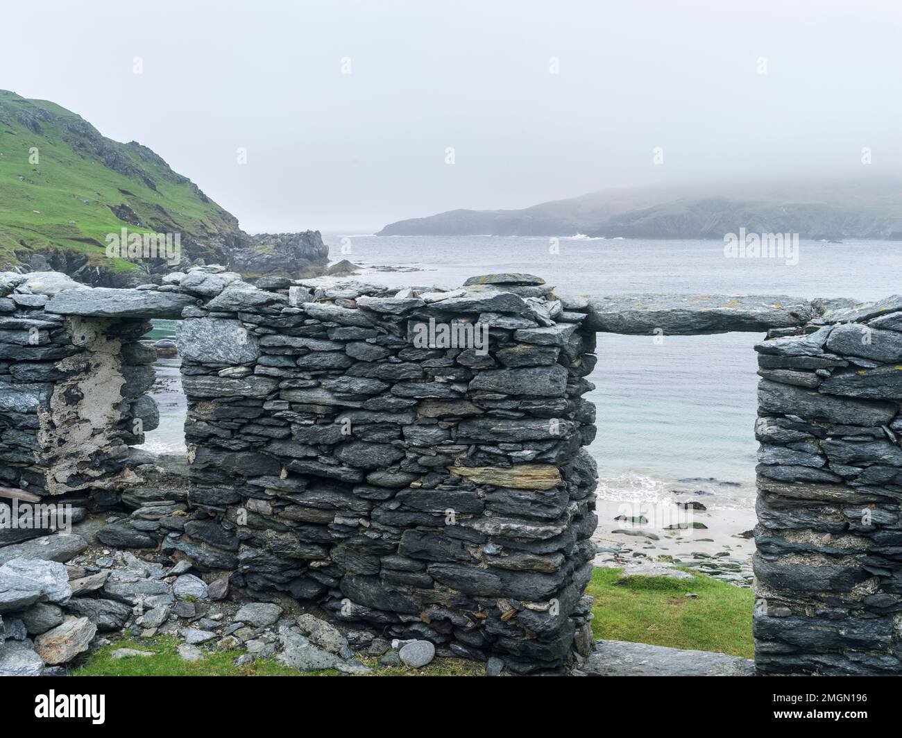 Landscape in North Roe, the old haaf fishing station at Fethaland. haaf ...
