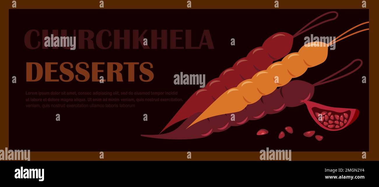 Fruit churchkhela National Georgian sweet candy.Traditional Caucasian ...
