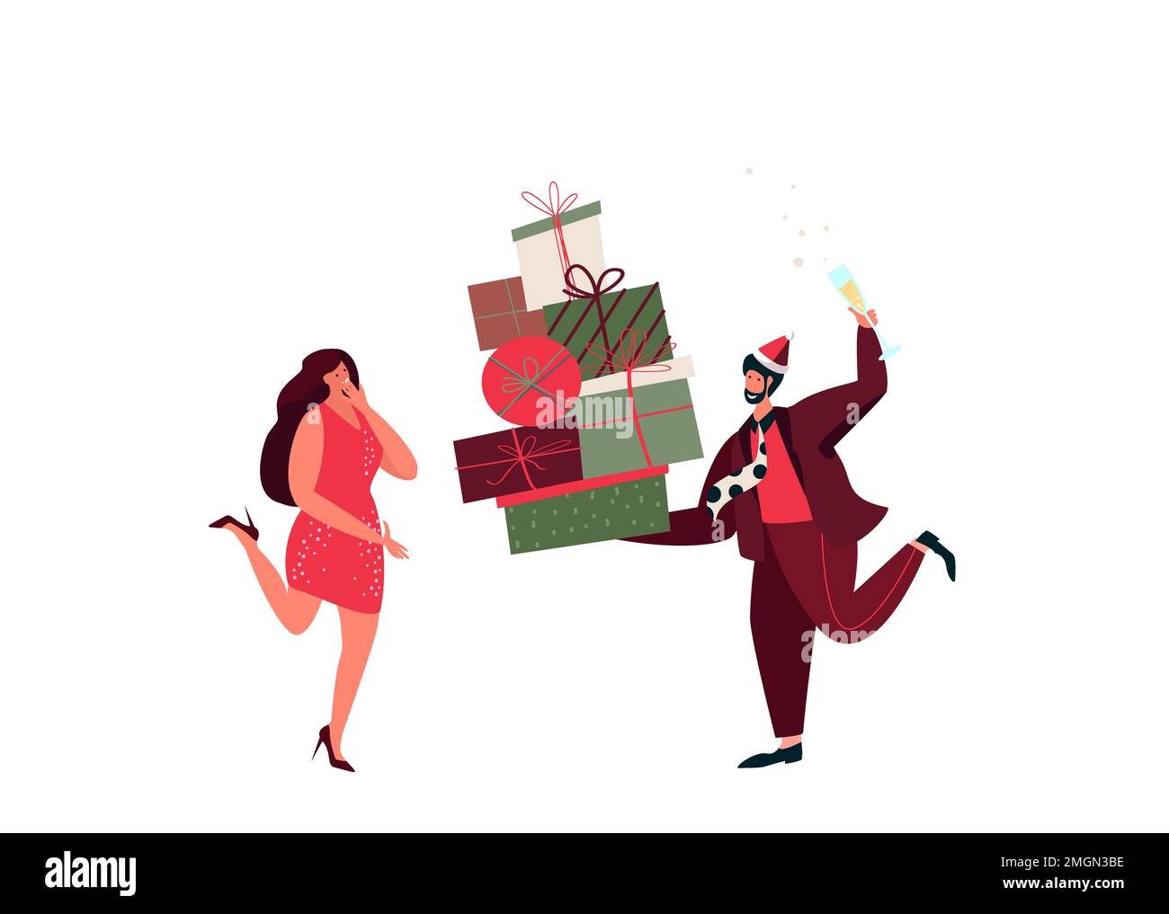 Joyful man woman new Cut Out Stock Images & Pictures - Alamy