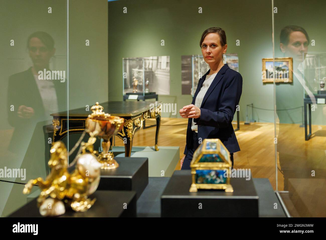 26 January 2023, Hesse, Frankfurt/M.: Curator Katharina Weiler stands ...