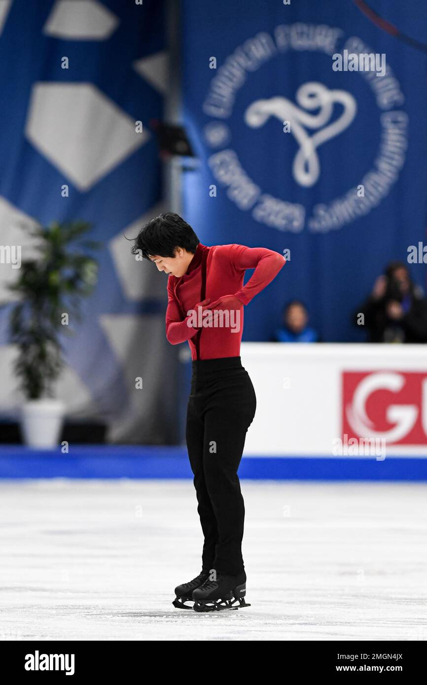 Adam SIAO HIM FA (FRA), during Men Short Program, at the ISU European ...