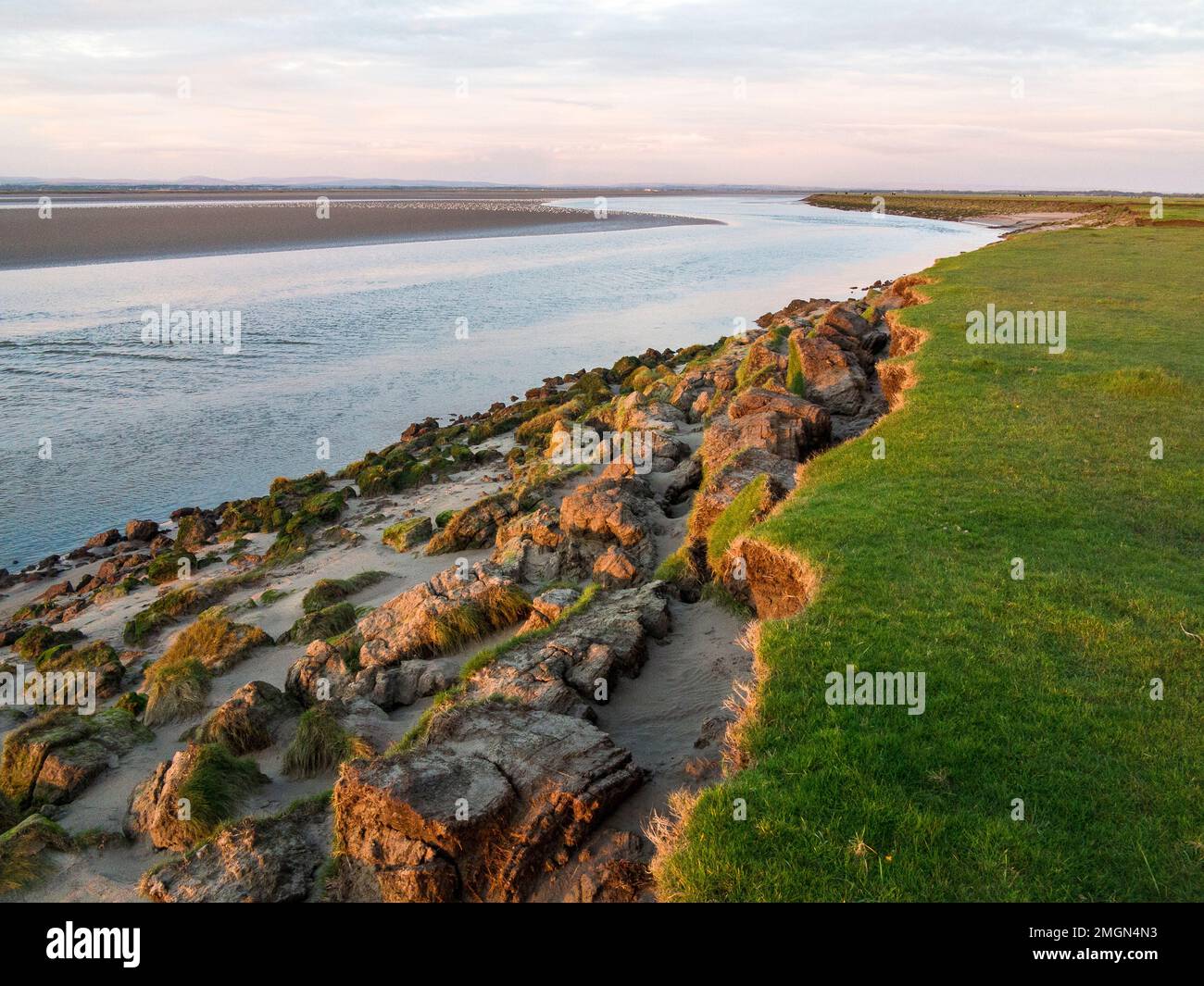 River mouths, Bowness-on-Solway, Cumbria, England Stock Photo - Alamy