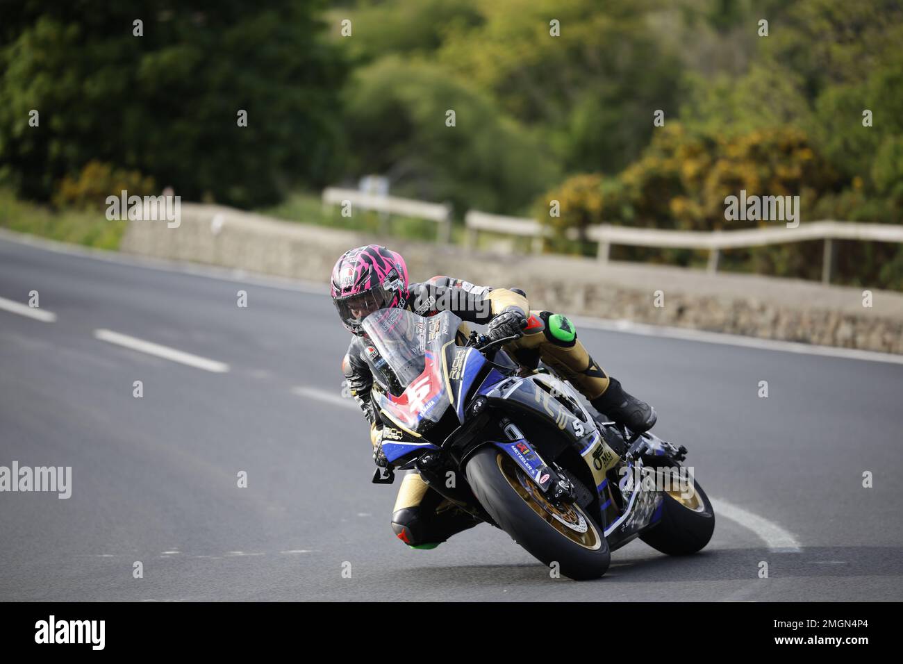 Isle of Man TT 22 Gooseneck Practice week Stock Photo - Alamy