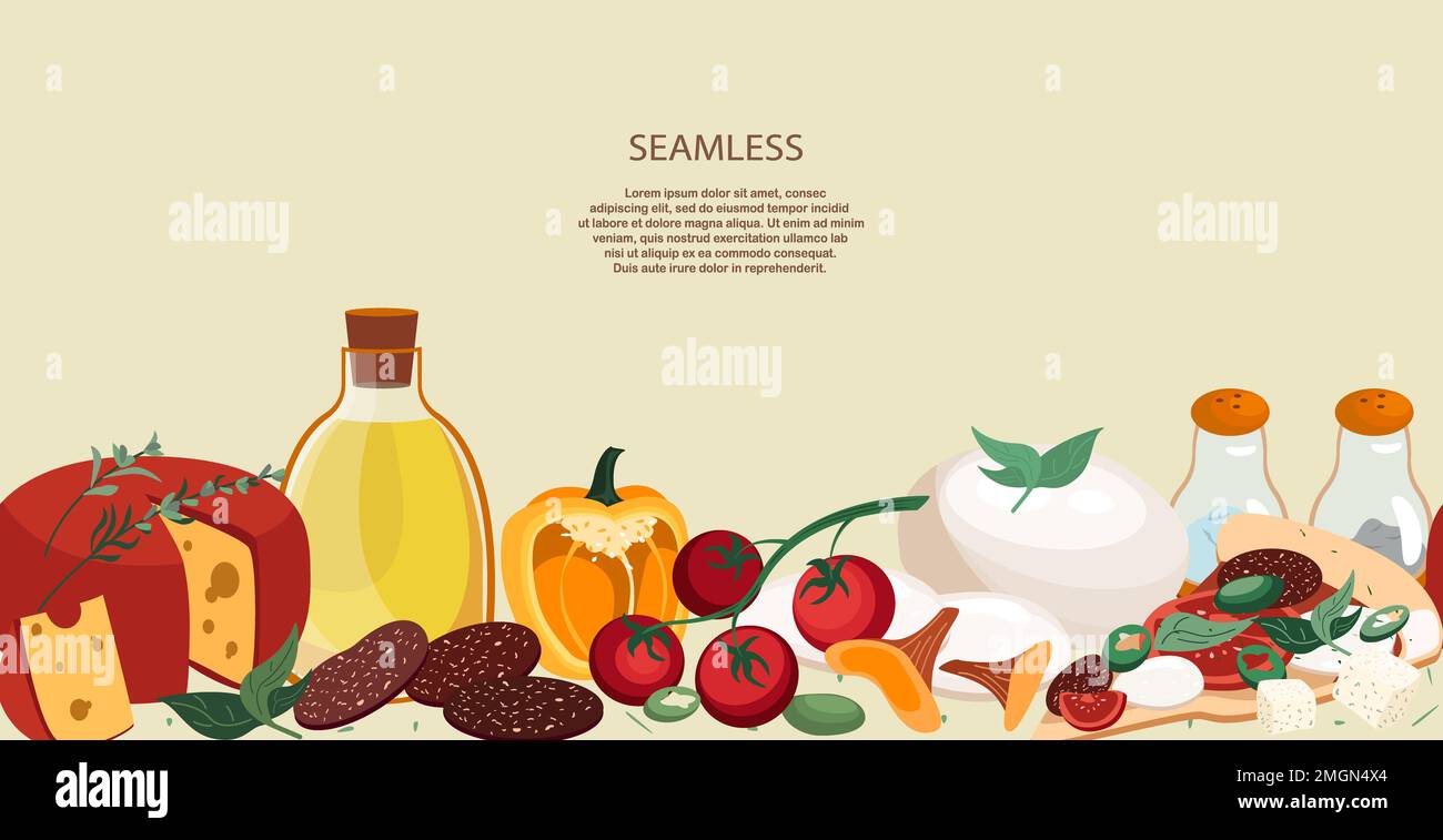 Design of Horizontal ad banner for pizzeria with salami,tomato pizza ...