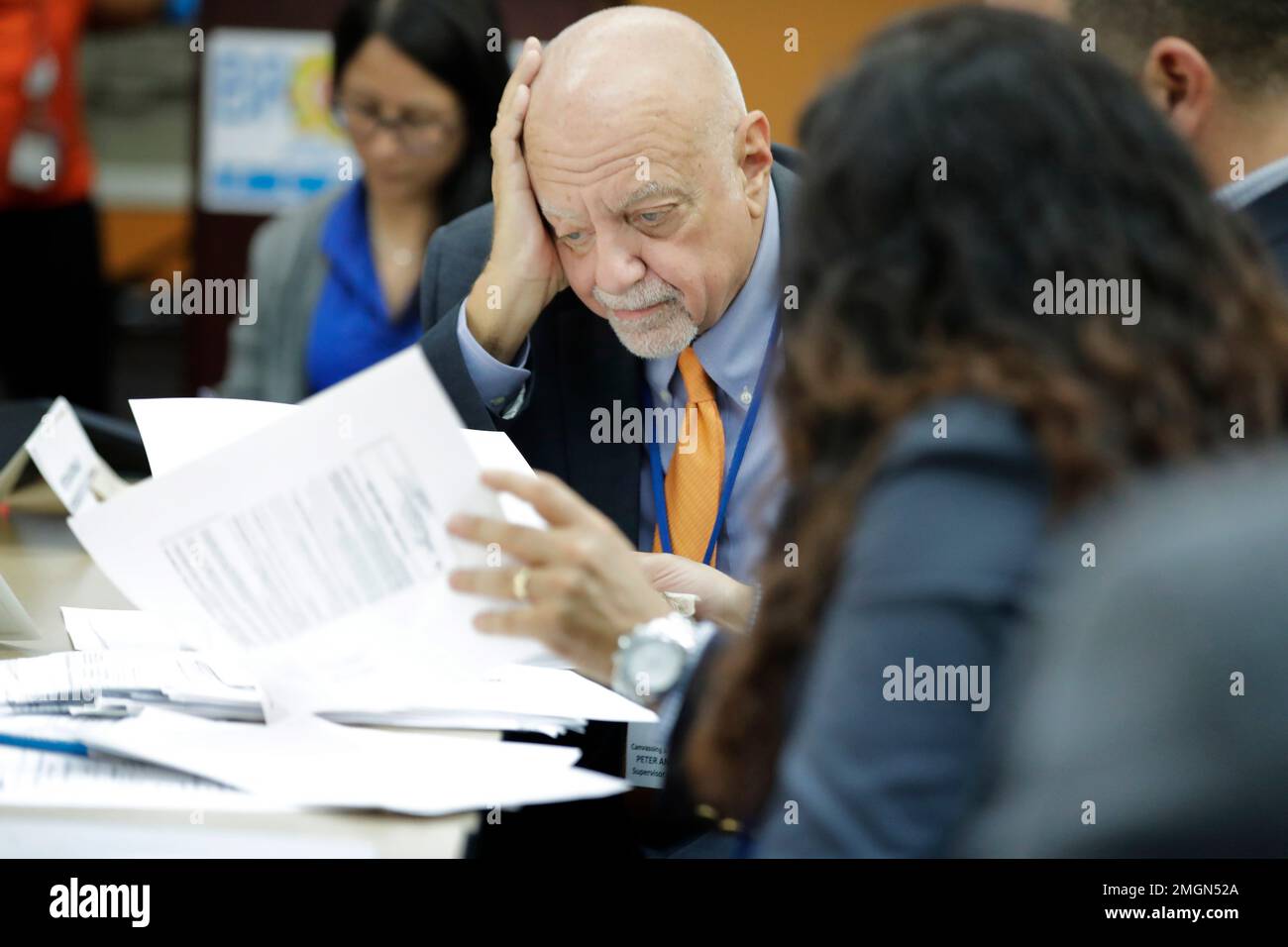 Broward County Supervisor of Elections Peter Antonacci looks over the ...