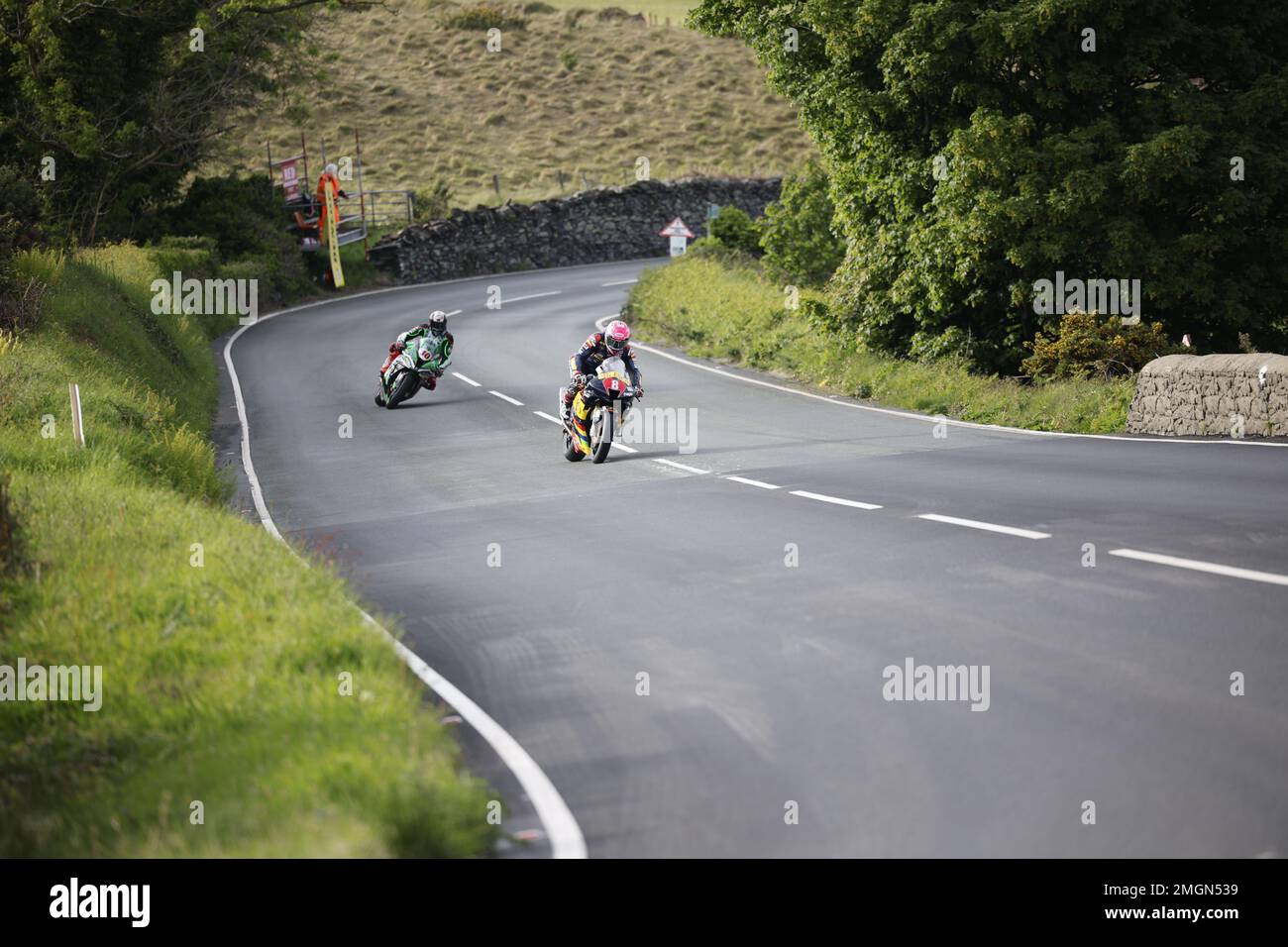 Isle of Man TT 22 Gooseneck Practice week Stock Photo - Alamy
