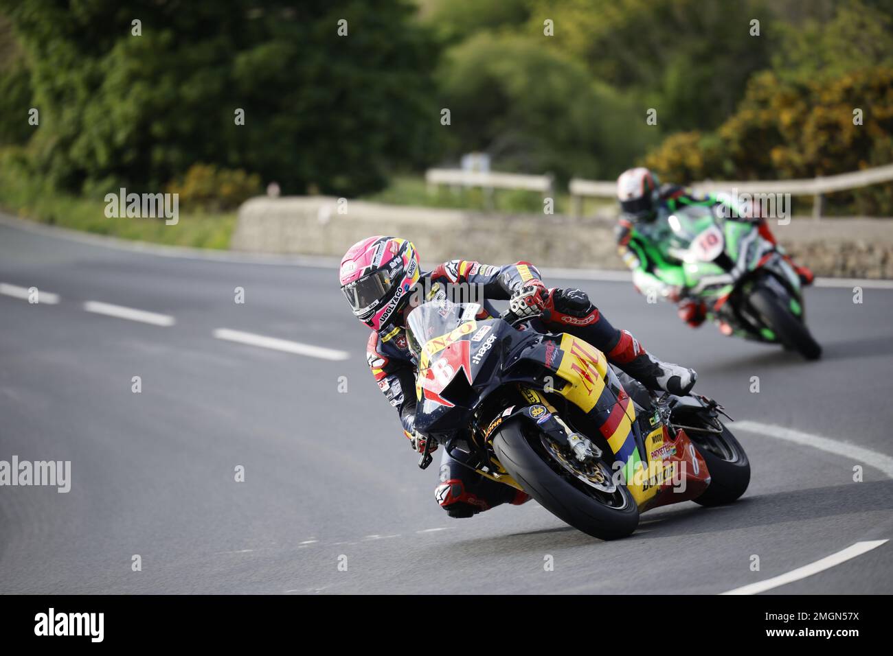 Isle of Man TT 22 Gooseneck Practice week Stock Photo - Alamy