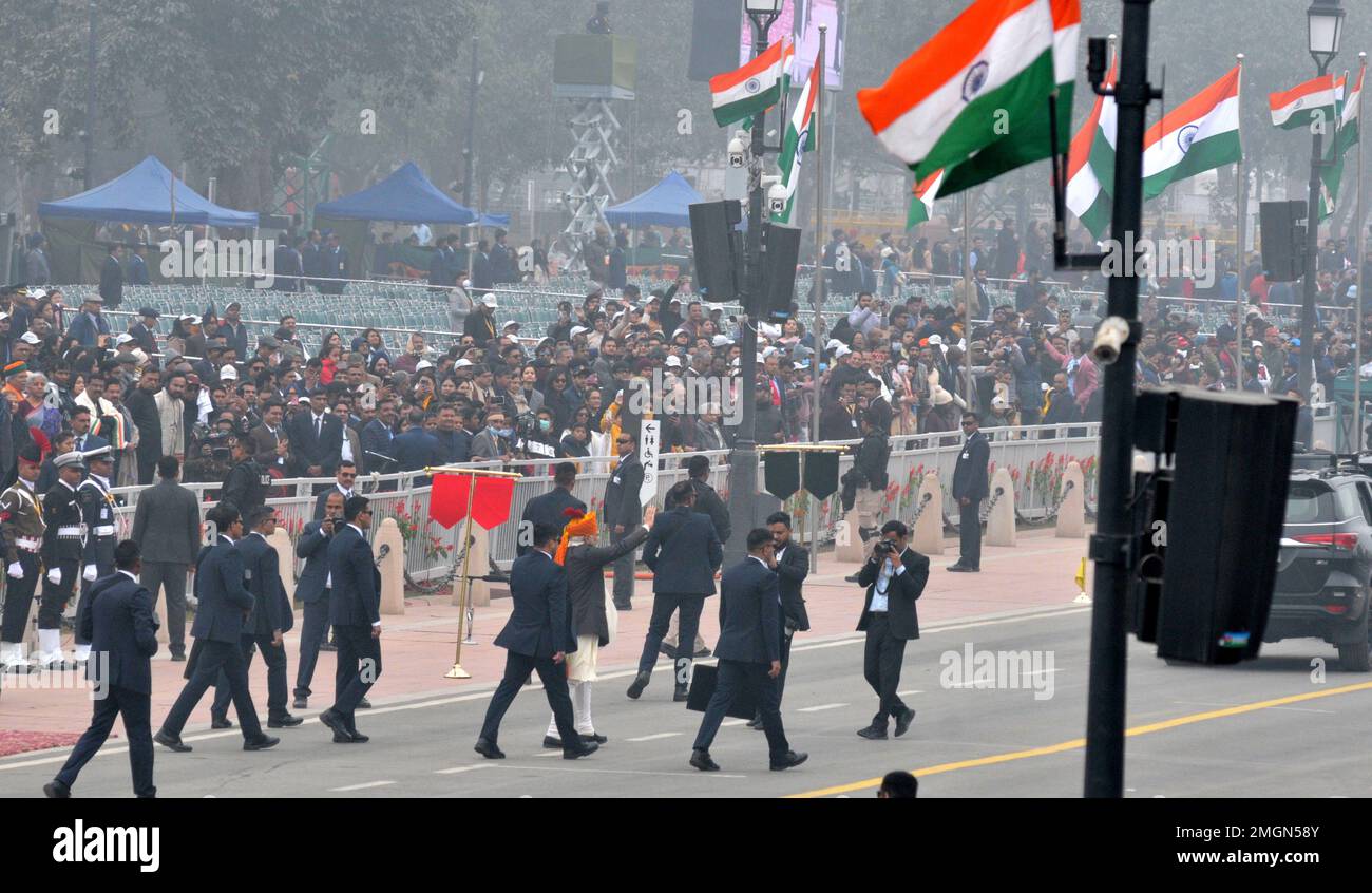 January 26, 2023, New Delhi, Delhi, India: 74th Republic Day Parade .....Prime Minister narendra ...