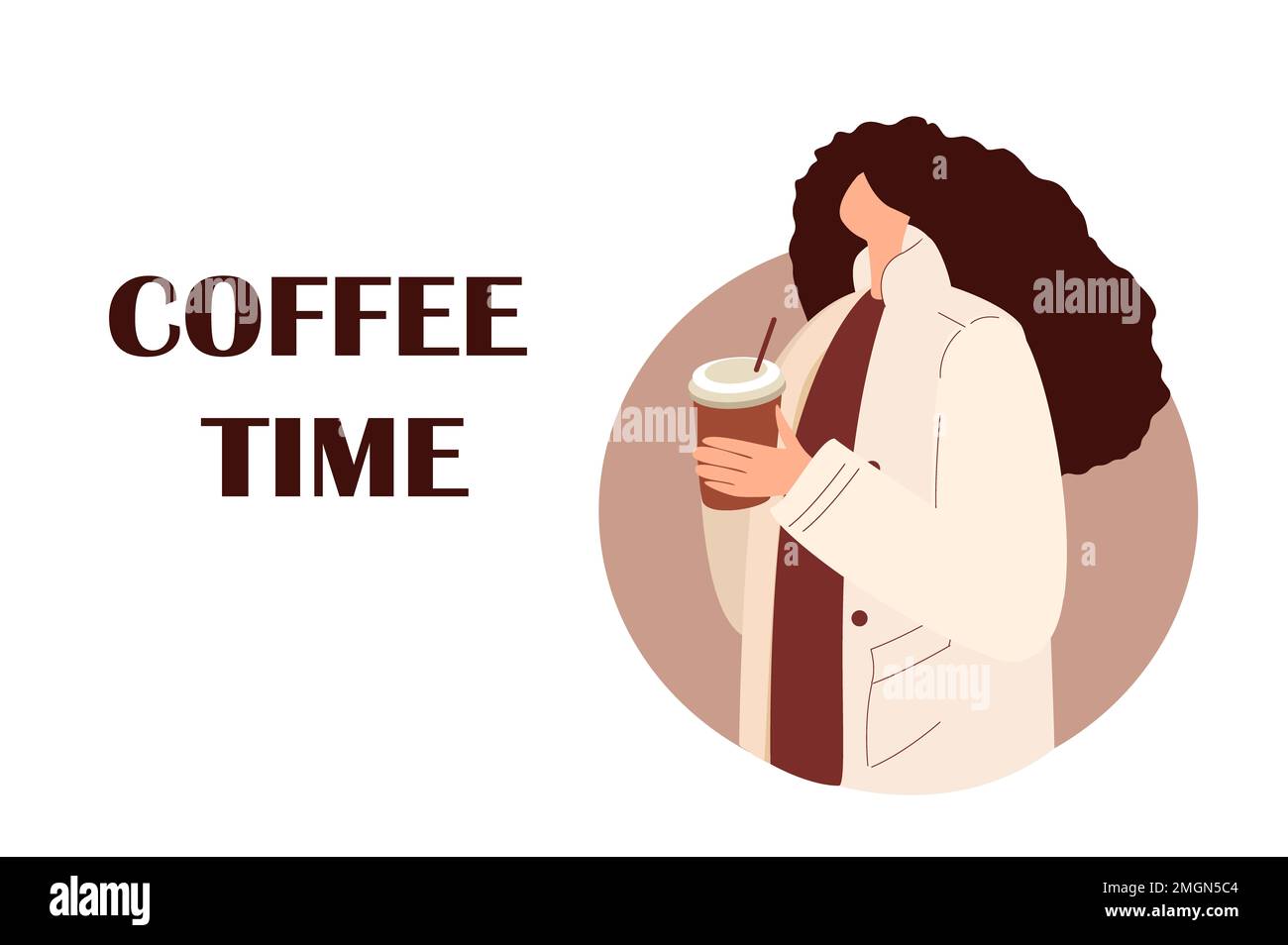 Women Drinking Coffee Cartoon
