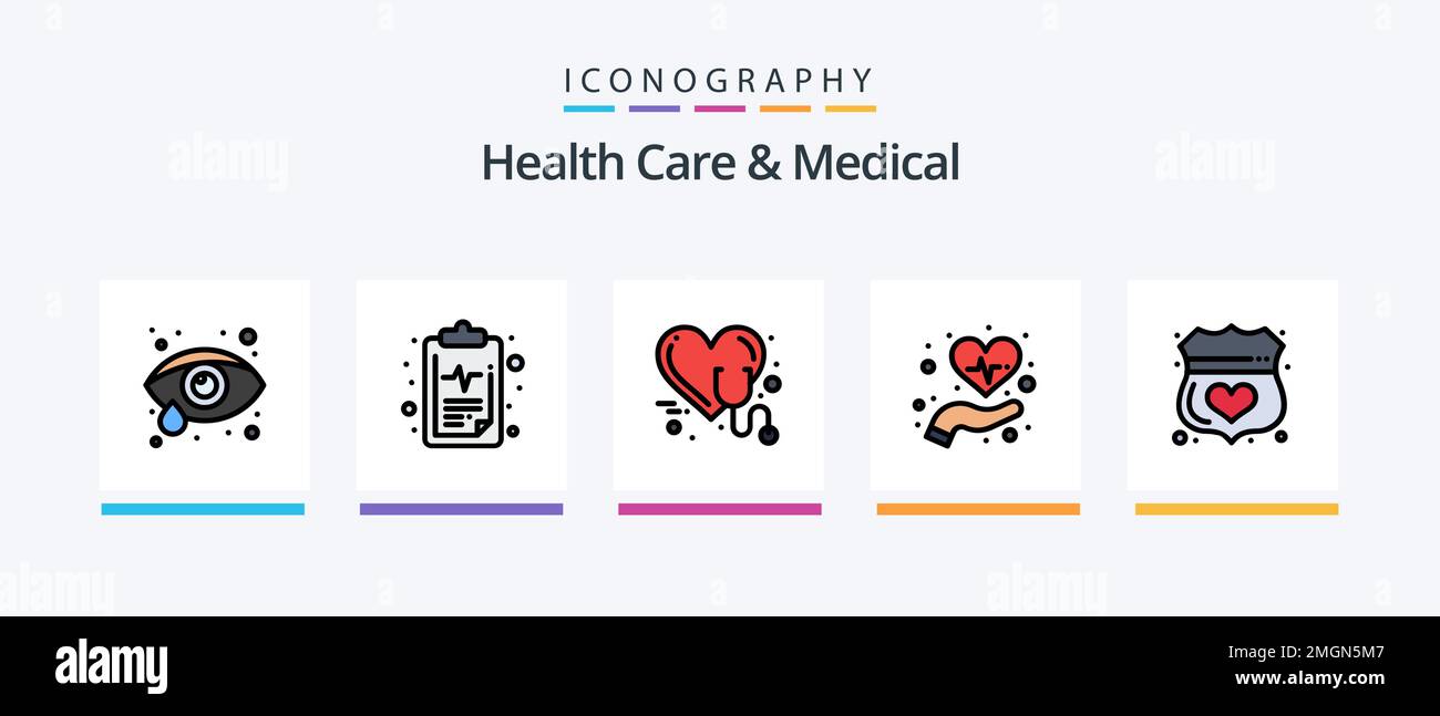 Health Care And Medical Line Filled 5 Icon Pack Including sign. medical ...