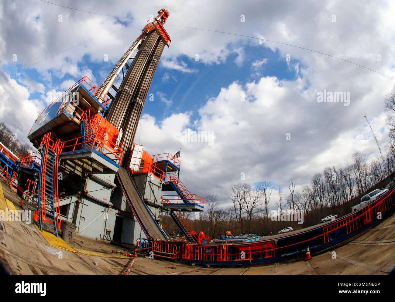 In this photo made with a fisheye lens, on Thursday, March 12, 2020 ...