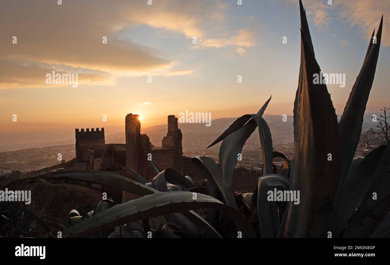 Fes the old Imperial City of Morocco at sunrise ,over Medina the ...
