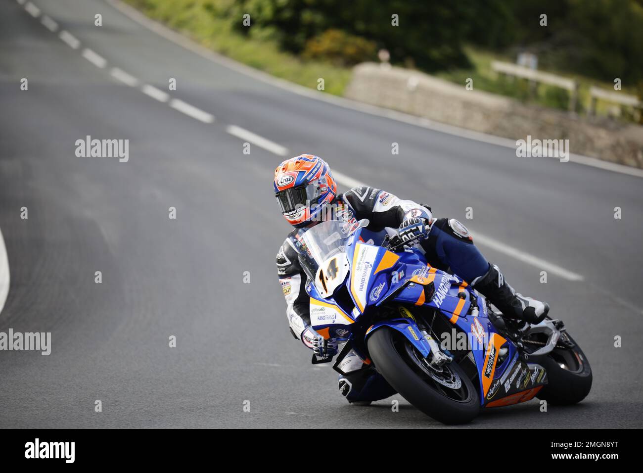 Isle of Man TT 22 Gooseneck Practice week Stock Photo - Alamy