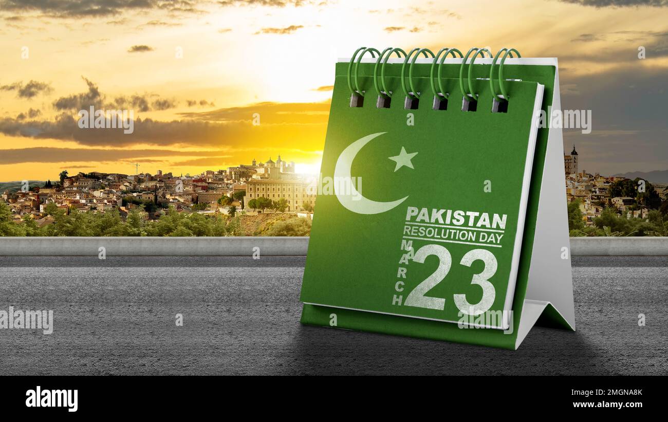 Calendar reminder of Pakistan Resolution Day. Pakistan Resolution Day ...