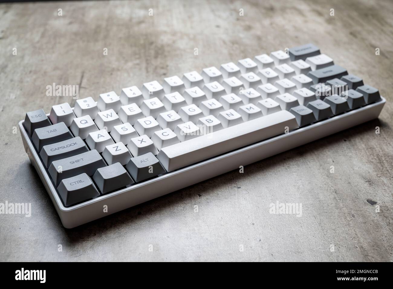 The mechanical keyboard on textured background Stock Photo - Alamy