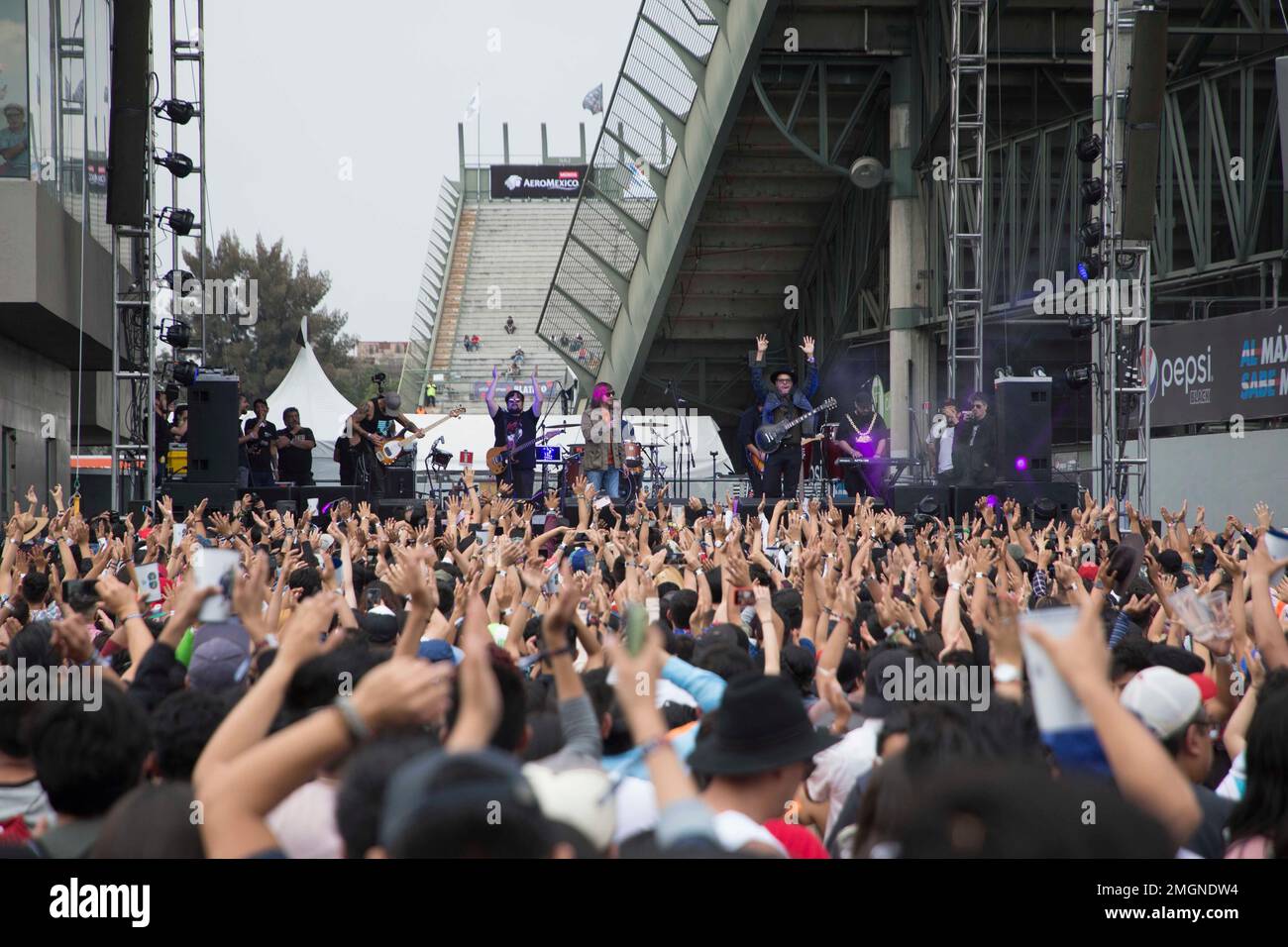 Mexican rock band Jumbo performs during the Vive Latino music festival ...