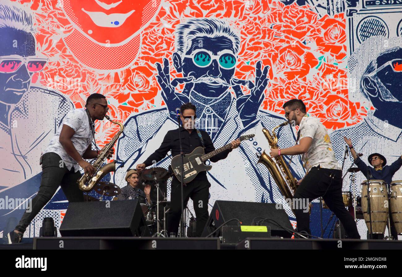 Venezuelan band Desorden Publico performs during the last day of the ...