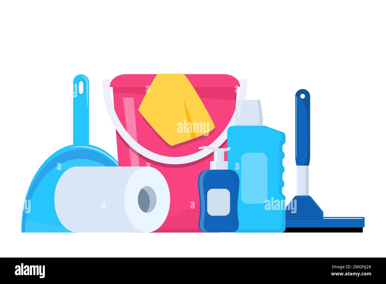 Cleaning tools and detergent for cleaning service web banner, poster ...