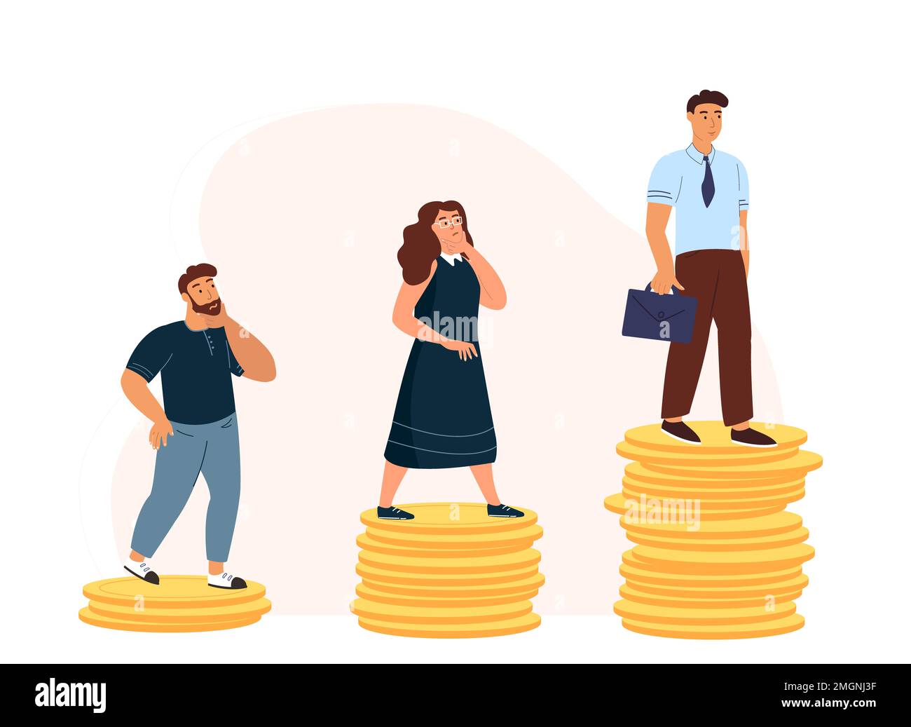 Salary And Income Growth Promotion At Work Concept Employee Growing