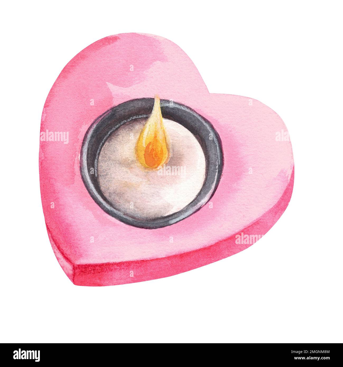 Valentines day background candle Cut Out Stock Images & Pictures - Alamy