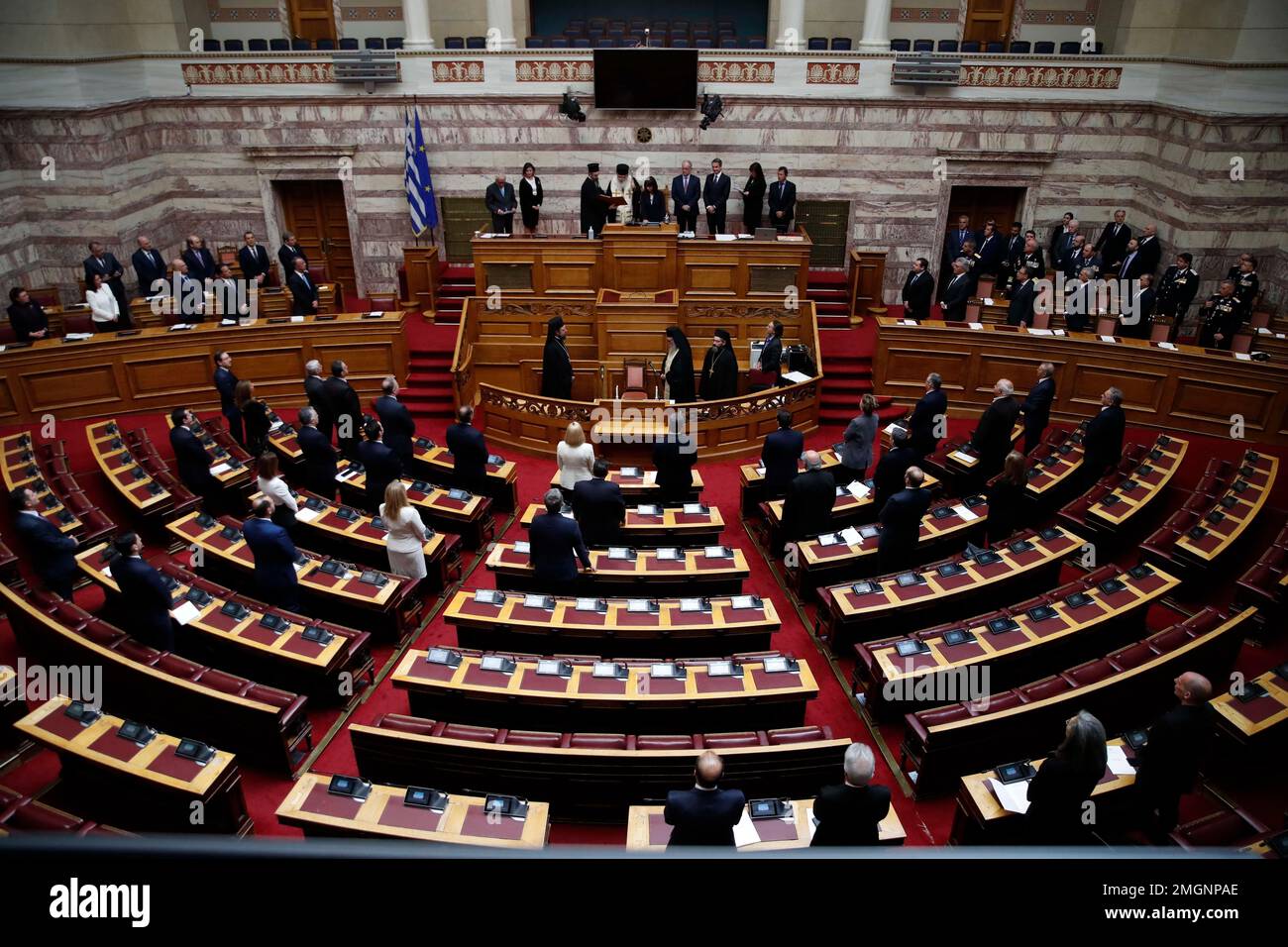 Newly elected Greek President Katerina Sakellaropoulou takes an oath ...