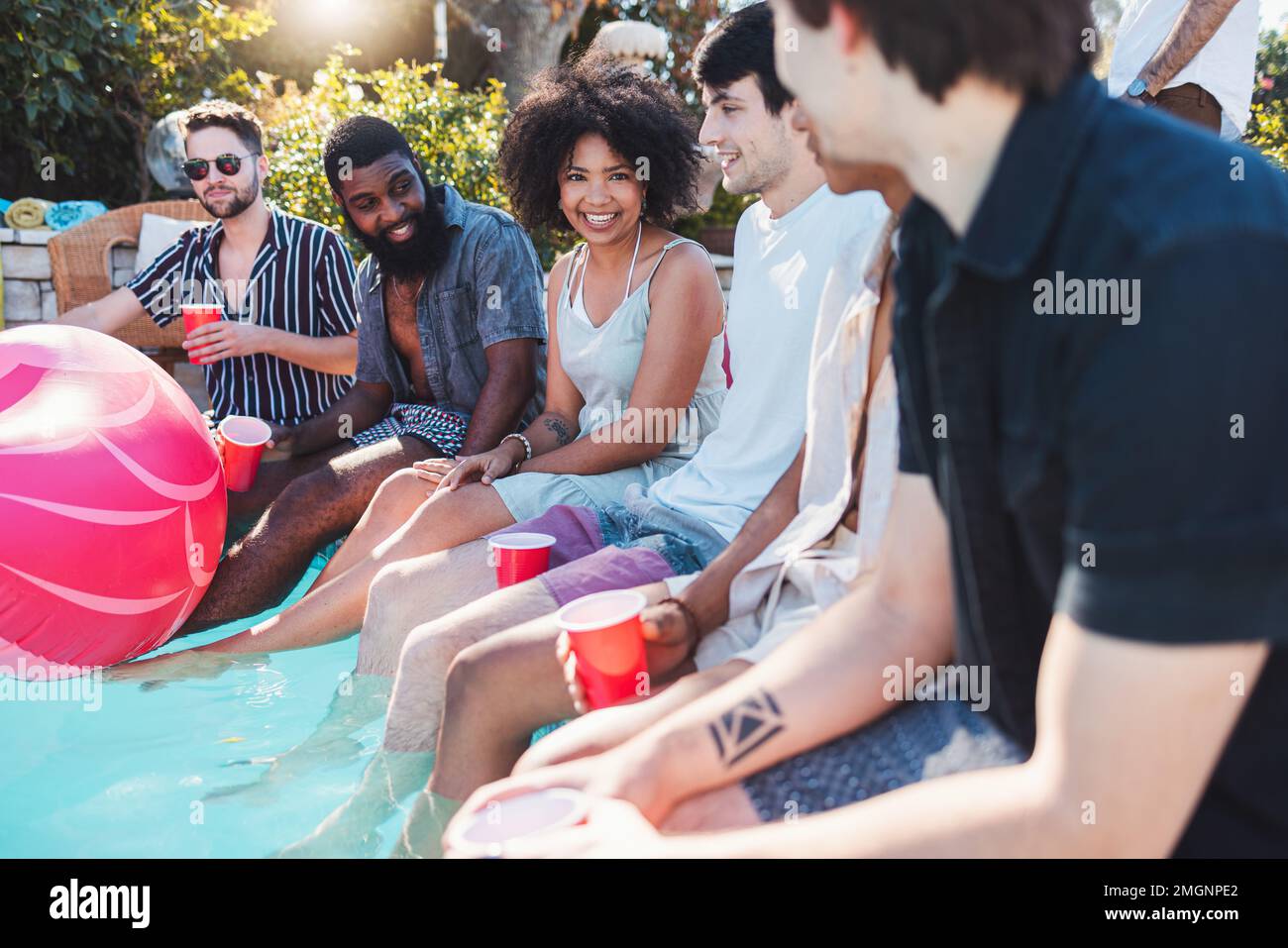 Community swimming pool people outdoors hi-res stock photography and ...