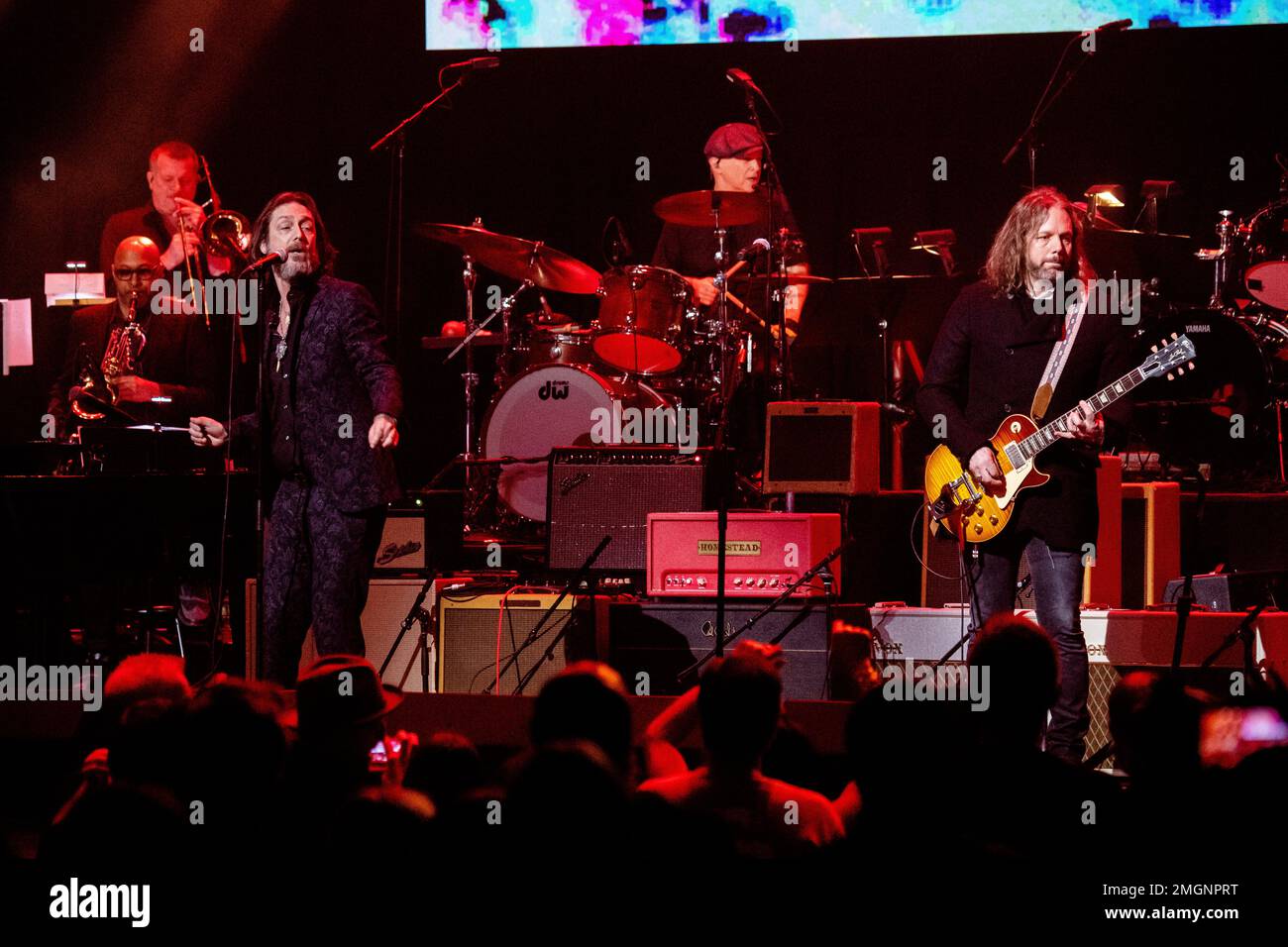 Chris Robinson, left, and Rich Robinson perform at Love Rocks NYC!, a ...