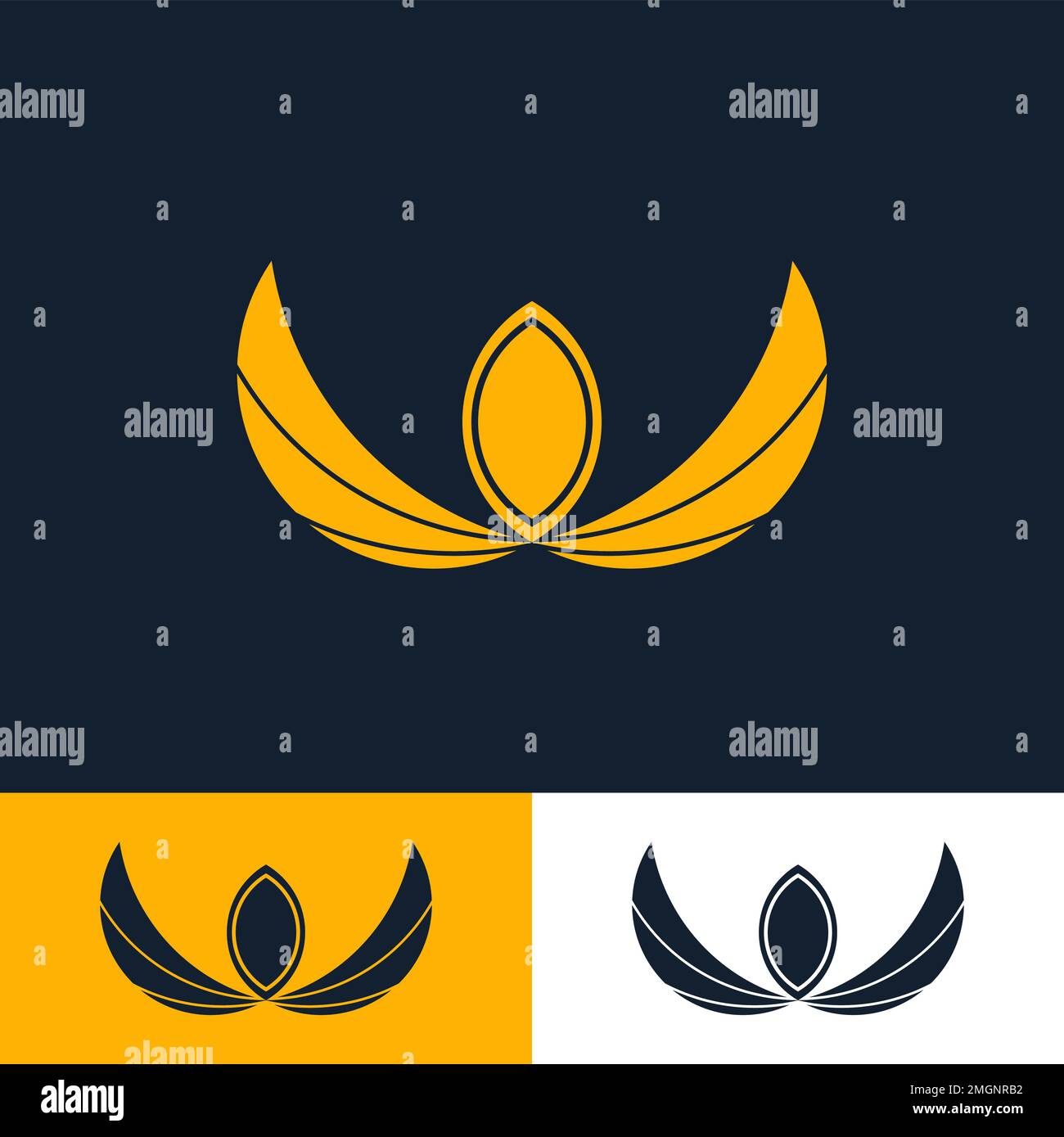 letter W shape logo template with abstract wings, logo with modern and ...