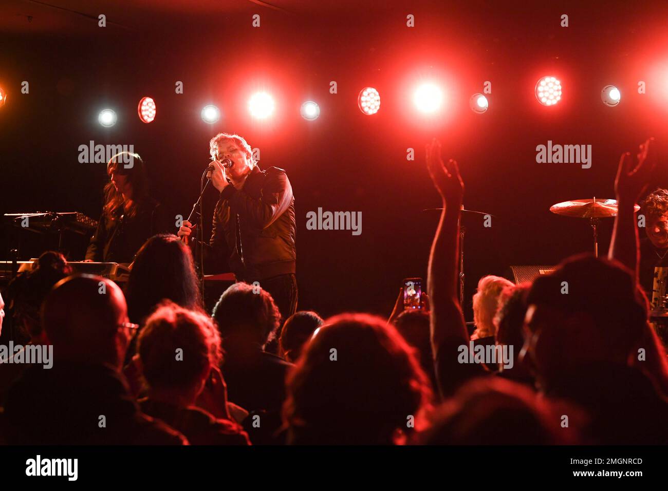 Actor and singer Michael C. Hall, center, multi-instrumentalist Matt ...