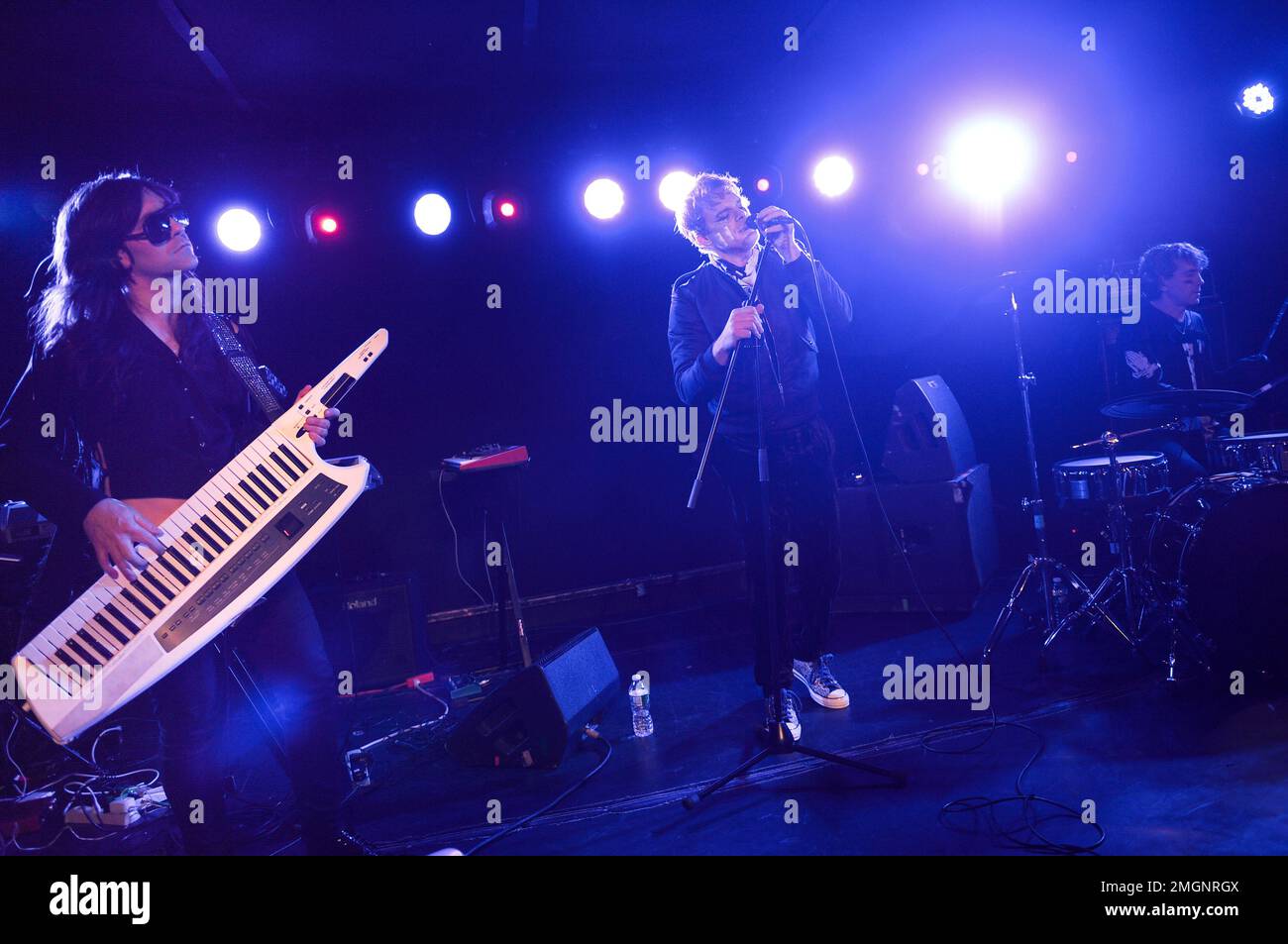 Actor and singer Michael C. Hall, center, multi-instrumentalist Matt ...