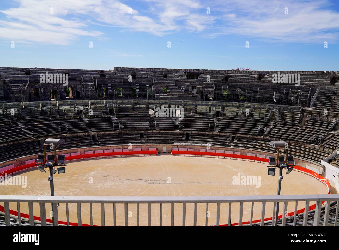 Arenas of Nimes french Roman amphitheater in Nîmes France Stock Photo ...
