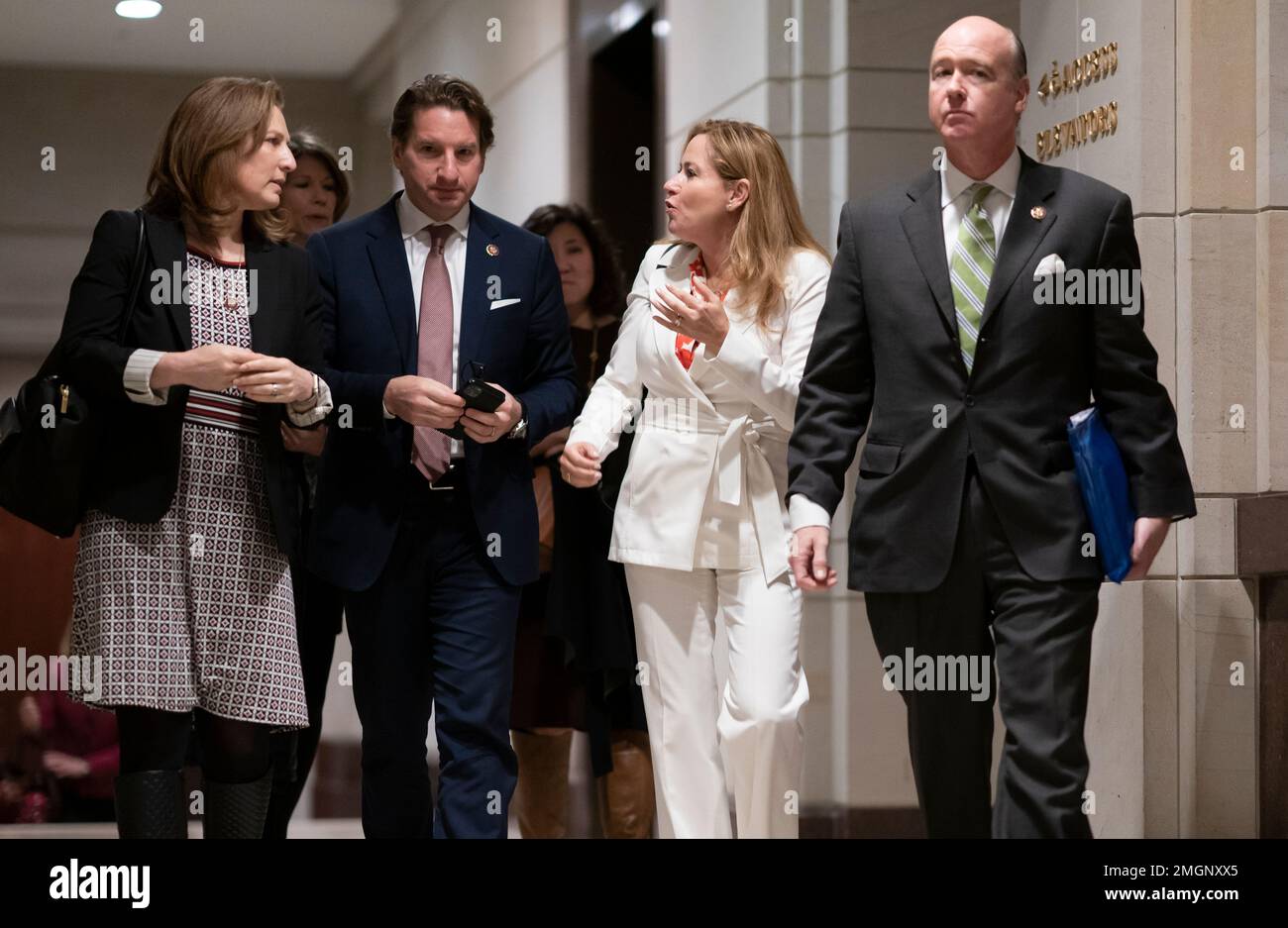 From left, Rep. Kim Schrier, D-Va., Rep. Dean Phillips, D-Minn., Rep ...