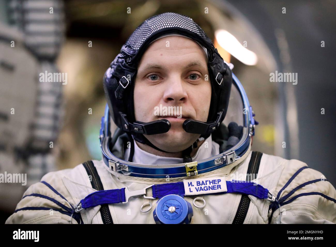 Russian cosmonaut Ivan Vagner poses for a photo prior to his final ...