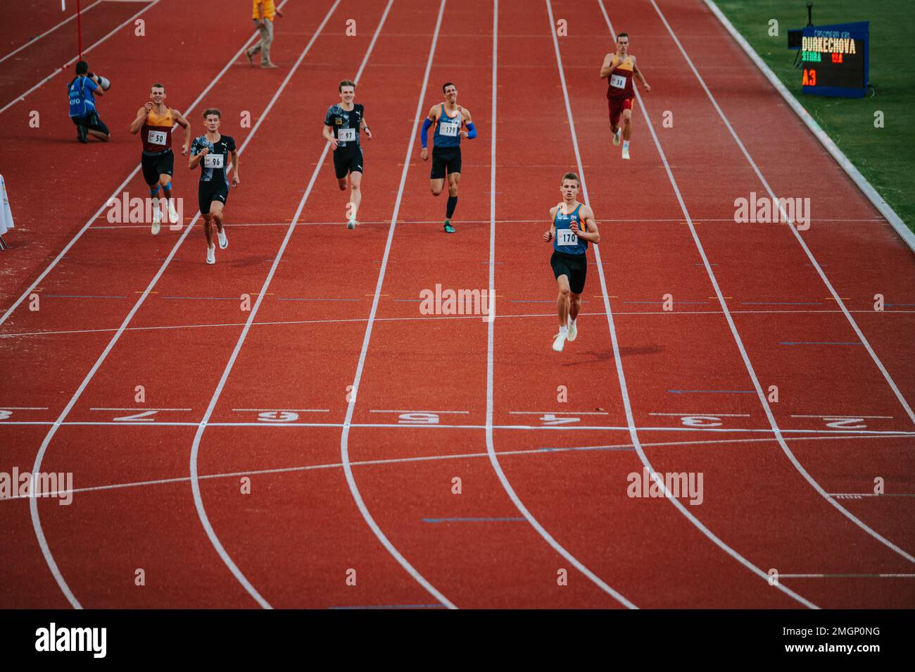Martin Slovakia 16 July 2022 Determined Male Athletes Captured In