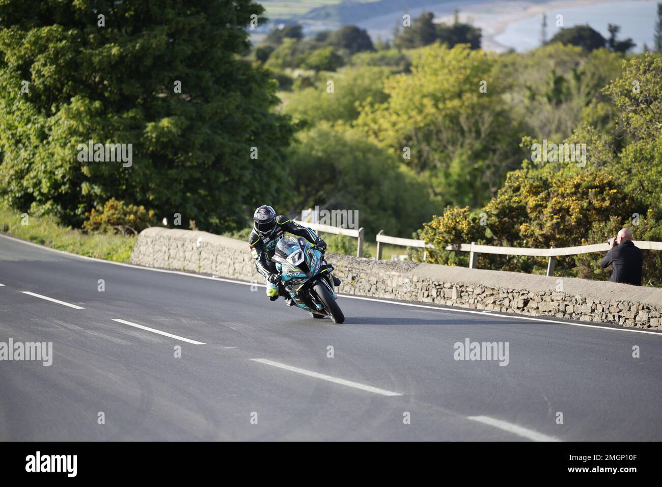 Isle of Man TT 22 Gooseneck Practice week Stock Photo - Alamy