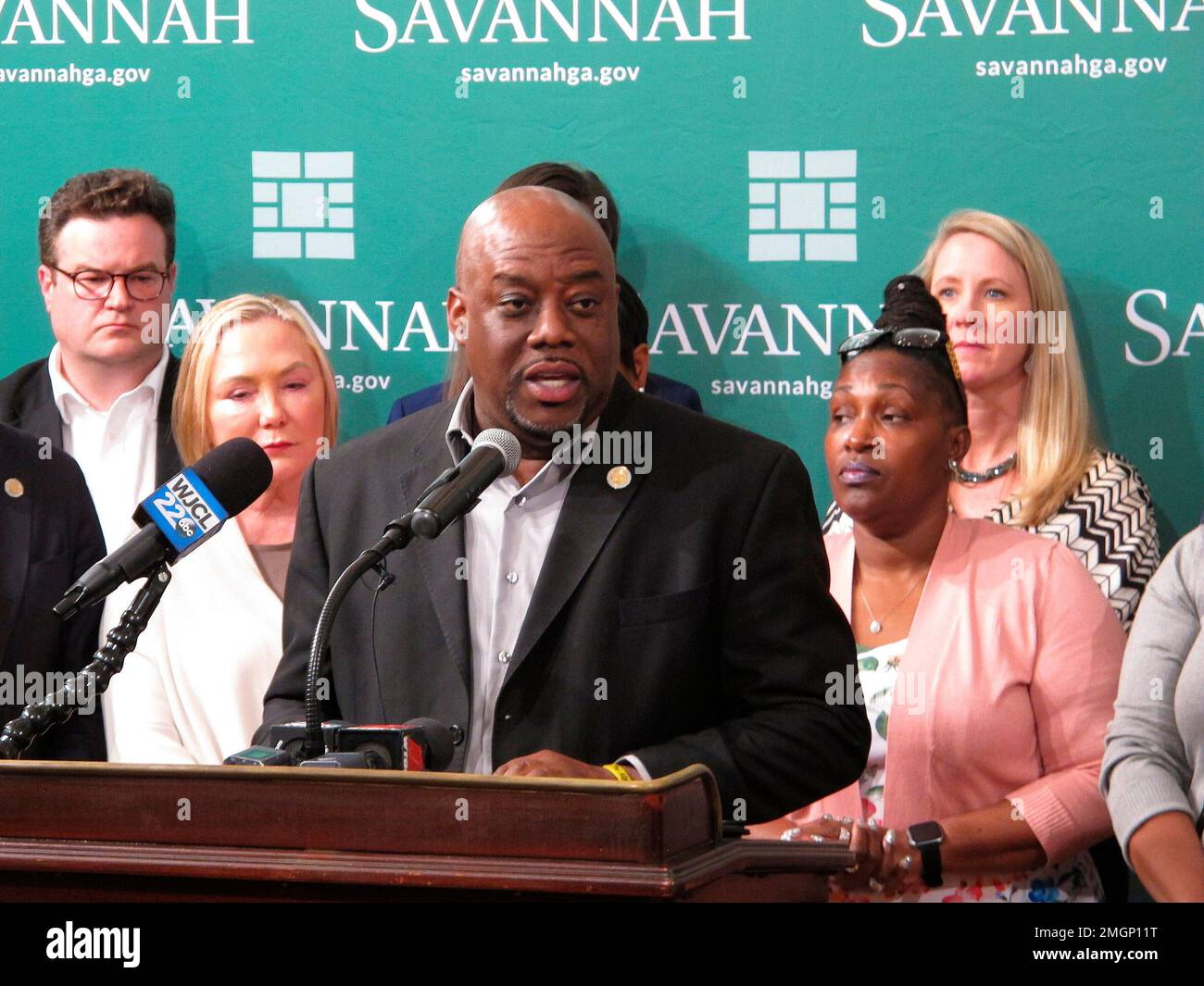Mayor Van Johnson announces, Wednesday, March 11, 2020, in Savannah, Ga ...