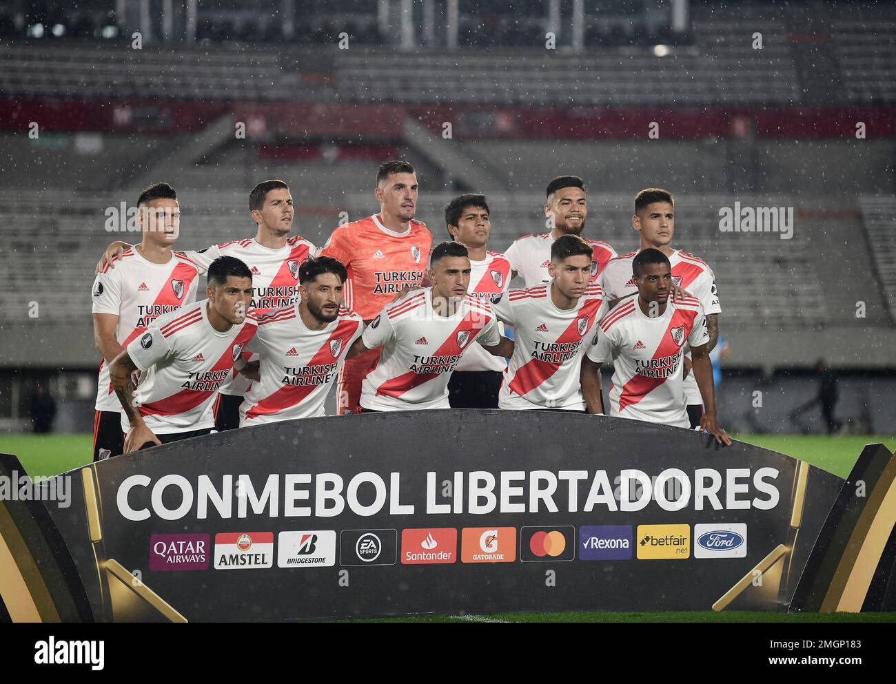 Argentina's River Plate team poses for a group photo prior to their a ...