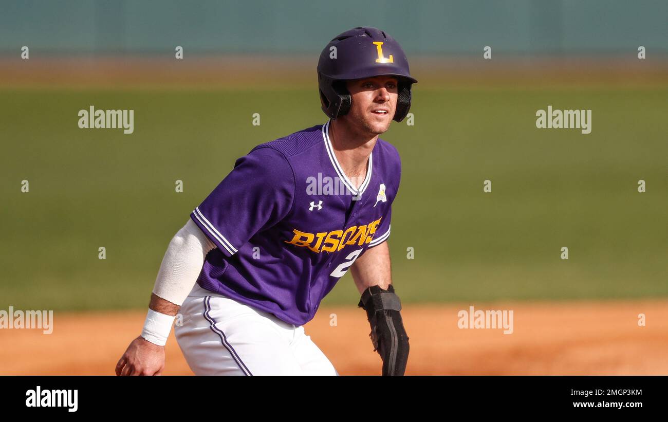 Lipscomb's Brian Moore breaks for third base during an NCAA baseball ...