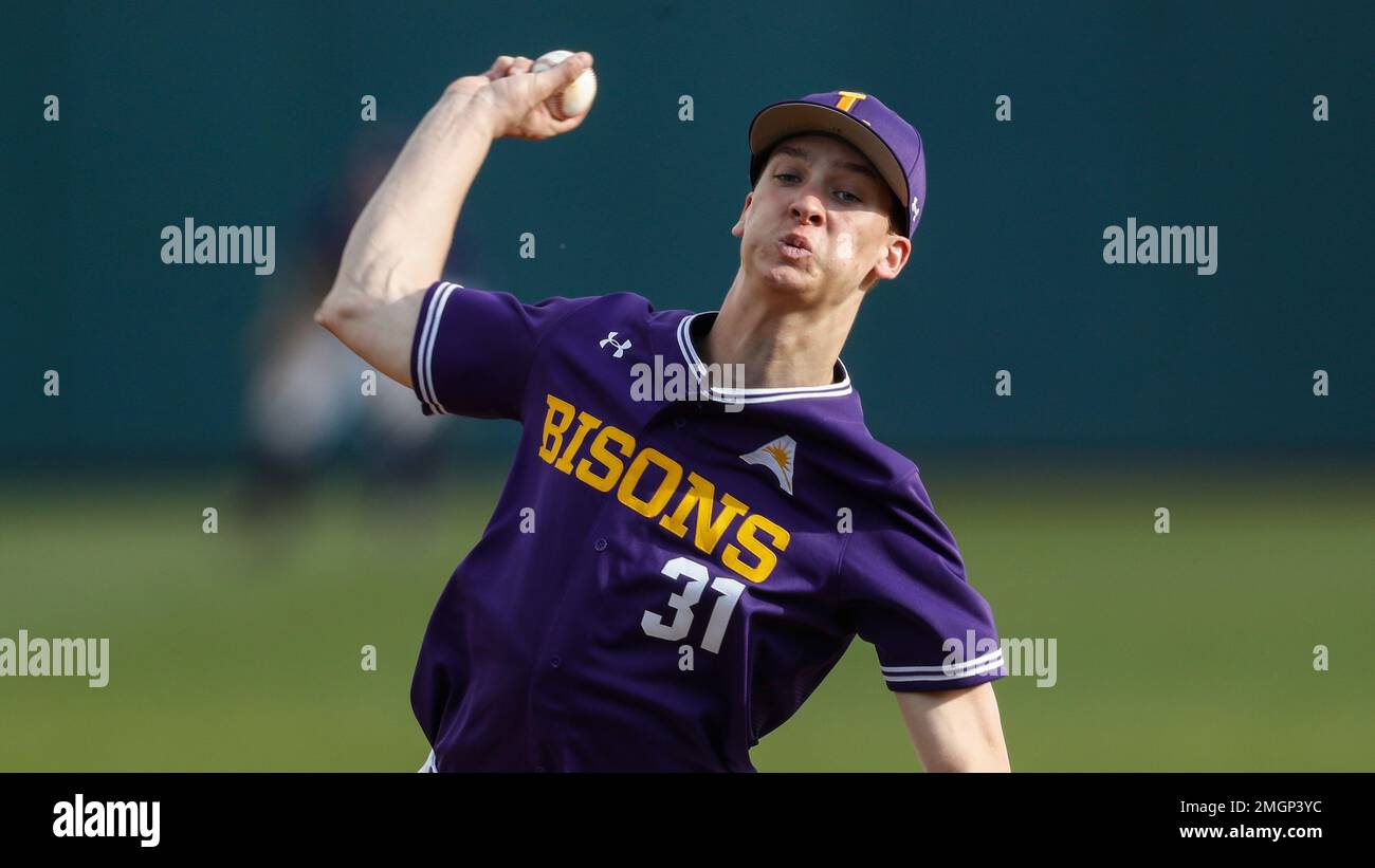 Lipscomb's Patrick Williams throws to a batter during an NCAA baseball ...