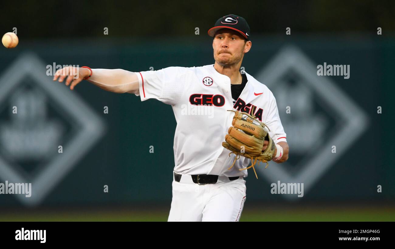 Georgia player Cam Shepherd is shown during an NCAA baseball game ...