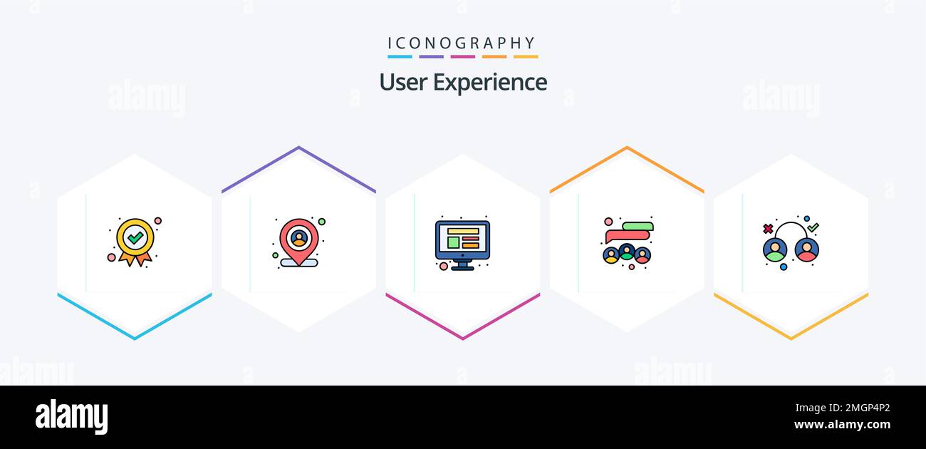 User Experience 25 FilledLine icon pack including testing. design ...