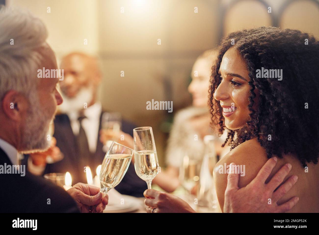 Success, toast or happy people in a party in celebration of goals ...