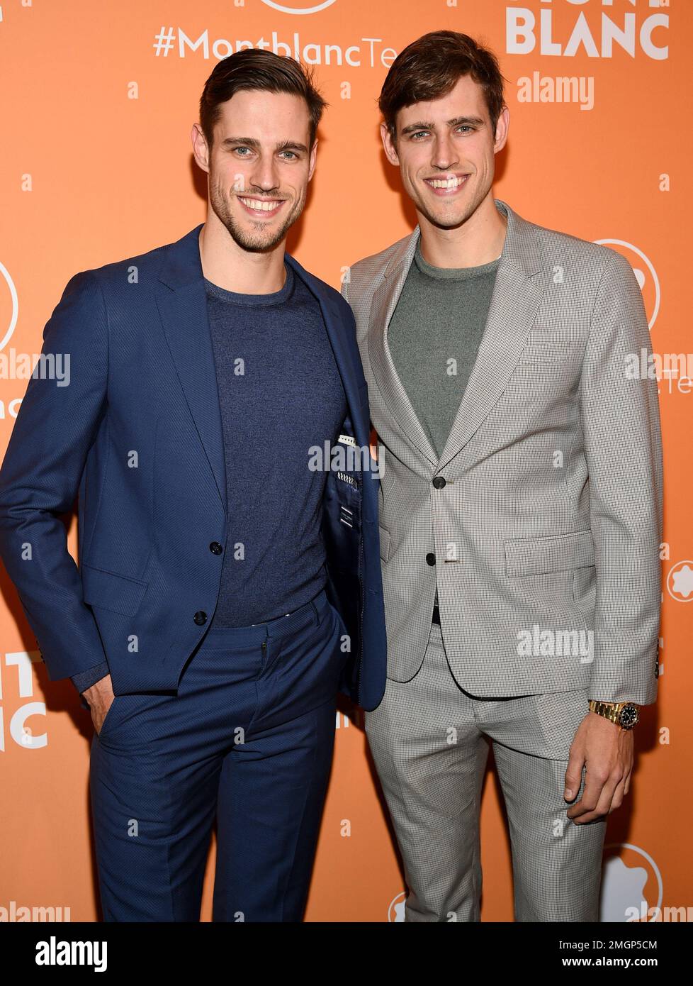 Jordan Stenmark, left, and Zac Stenmark attend the Montblanc MB 01 ...