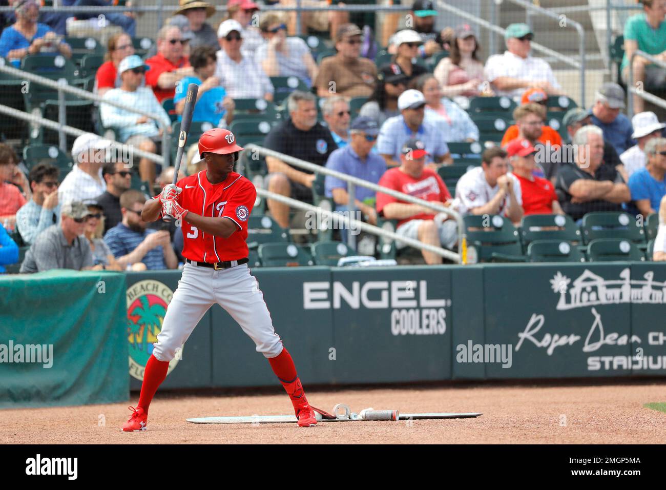 Washington Nationals' Michael A. Taylor waits at the on deck circle ...
